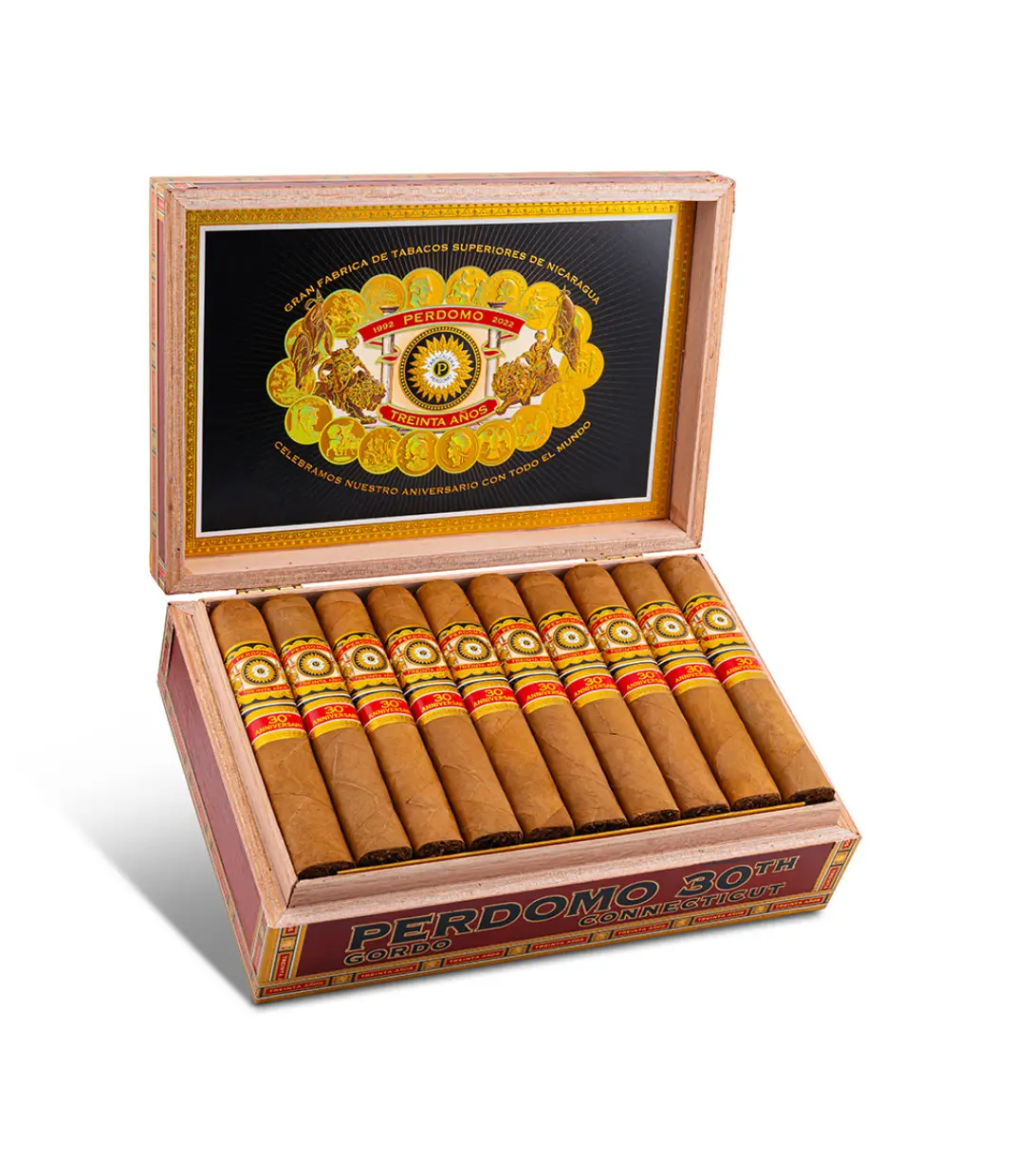 Perdomo 30th Anniversary Connecticut Box-Pressed Gordo Cigar | Au ...